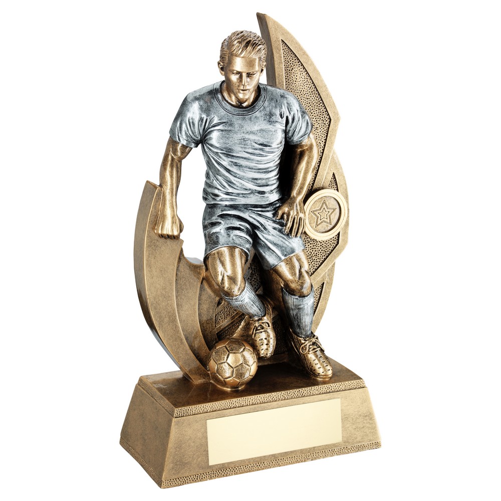 Man Kicking Ball Flame Design - Football Trophies