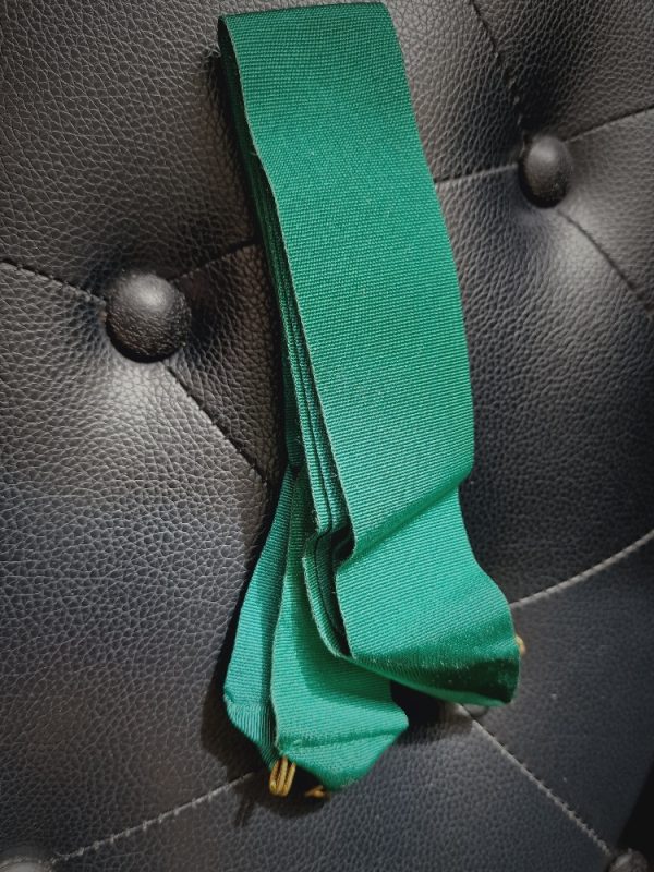 Green Ceremonial Mitred Neck Ribbon Collarette for Chains of Office