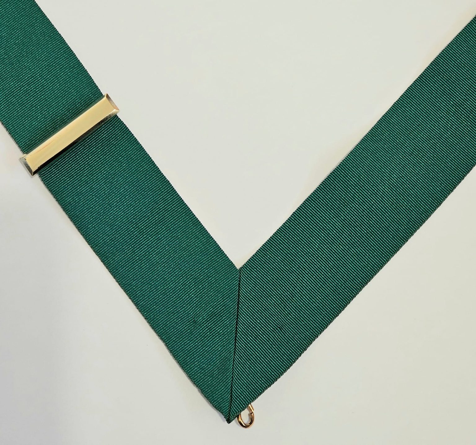 Green Ceremonial Mitred Neck Ribbon Collarette, Chain of Office