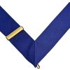 Royal Blue Ceremonial Mitred Neck Ribbon Collarette