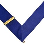Royal Blue Ceremonial Mitred Neck Ribbon Collarette
