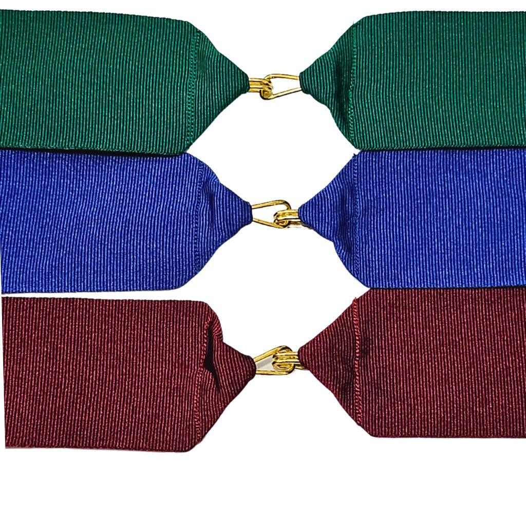 Royal Blue Ceremonial Mitred Neck Ribbon Collarette